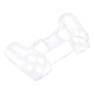 eXtremeRate Transparent Crystal Clear Replacement Faceplate Front Housing Shell Compatible with ps4 Slim Pro Controller CUH-ZCT2 JDM-040/050/055 - Controller NOT Included