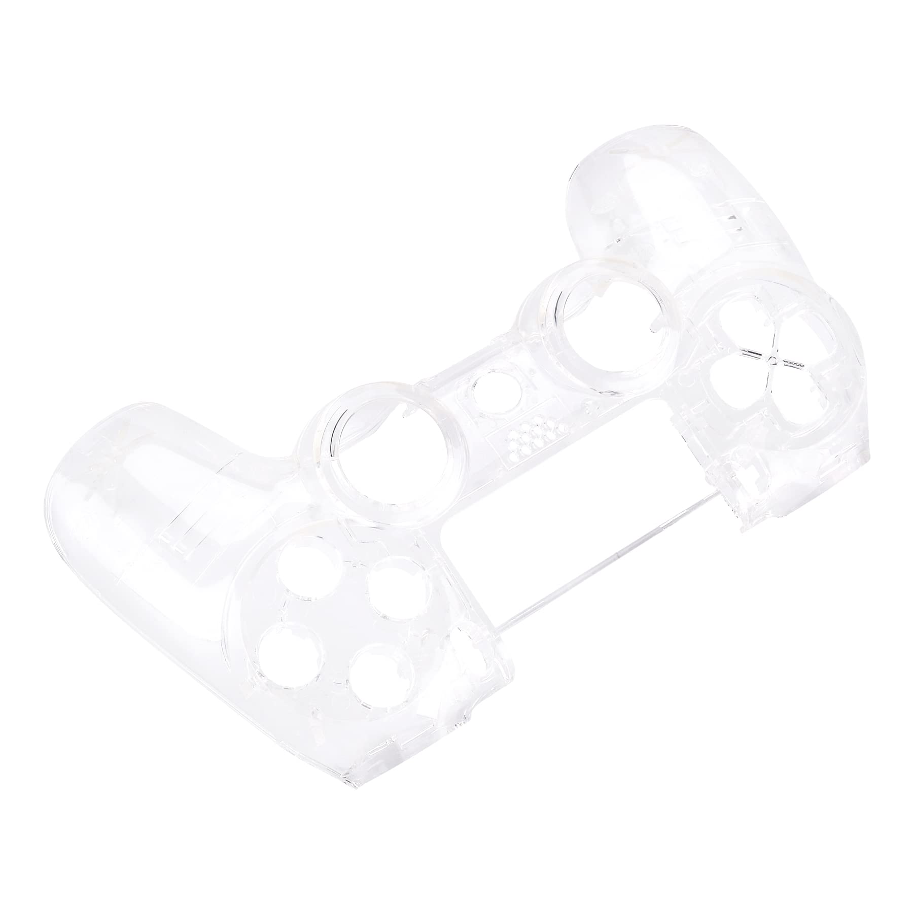 eXtremeRate Transparent Crystal Clear Replacement Faceplate Front Housing Shell Compatible with ps4 Slim Pro Controller CUH-ZCT2 JDM-040/050/055 - Controller NOT Included