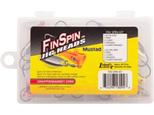 crappie magnet fin spin kit, freshwater fishing equipment and accessories, 8 size 1/8 jig heads, and 8 size 1/16 jig heads (packaging may vary)