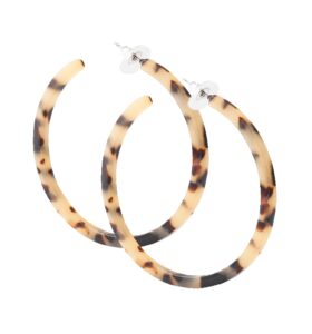 phalin acrylic hoop earrings tortoiseshell acrylic earrings geometric resin earring studs for women (a leopard)