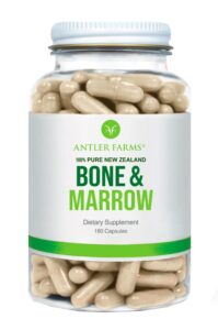 antler farms - 100% pure new zealand bone & marrow, 180 capsules, 750mg - grass fed, pasture raised whole bone extract, cold processed, healthy essential fats, stem cells, collagen, calcium