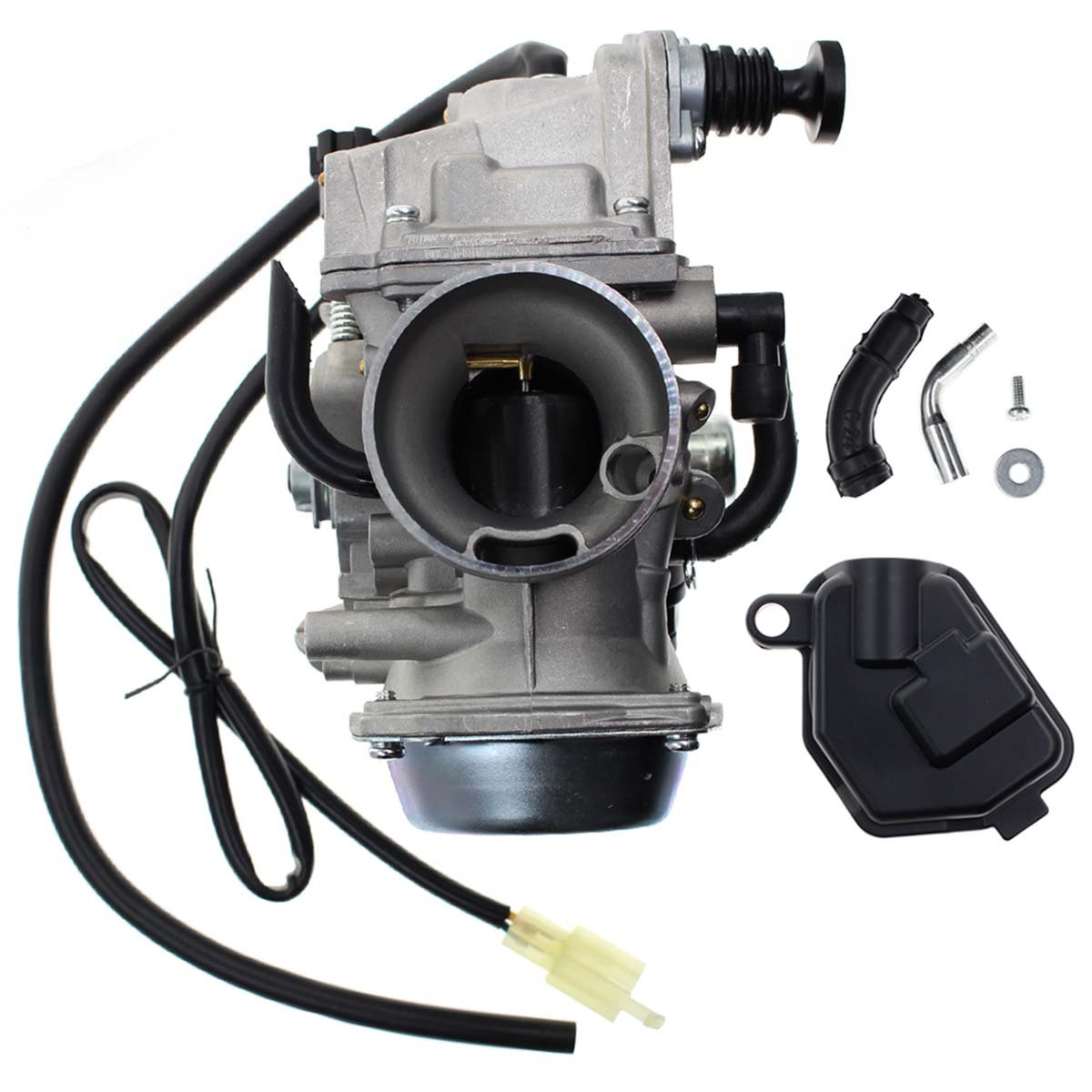 Carbhub Carburetor for Honda Foreman 450 TRX 450 TRX450ES TRX450FE TRX450FM TRX450S 1998-2004 Aftermarket Carb with Throttle Base Cover & Screw