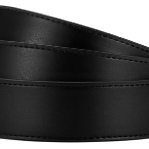 CHAOREN Ratchet Belt Replacement Strap 1 3/8”, Leather Belt Strap for 40MM Slide Click Buckle