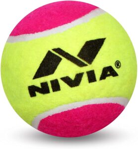 nivia cricket tennis ball (pack of 12 balls)