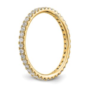 Diamond2Deal 14k Yellow Gold Lab-Grown Diamond Eternity Wedding Band Ring, VS/E- 0.52 cttw Fine Jewelry for Women