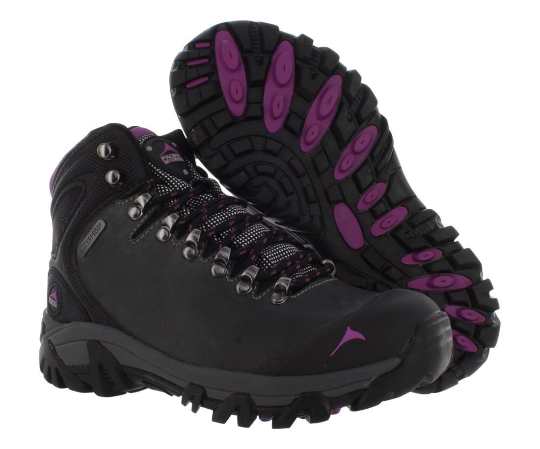 Pacific Mountain Women's Hiking Boots, Asphalt/Violet, 8