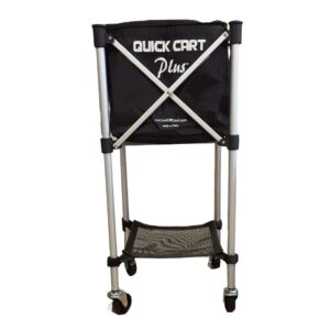 oncourt offcourt quick cart plus - portable canvas tennis ball cart with bag