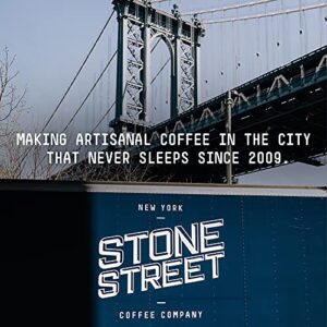 Stone Street HALF CAFF Ground Coffee, 50% Swiss Water Process Decaf Coffee and 50% Regular Caffeine Blend, Medium Roast, 1 LB