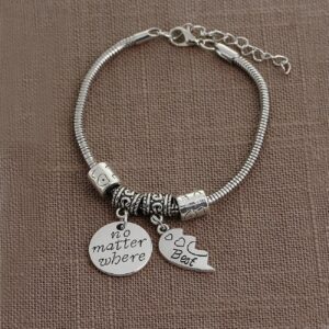 Infasea Best Friend Gift Charm Bracelet - 2 PCS Stainless Steel Expendable Inspirational Bangle Bracelets