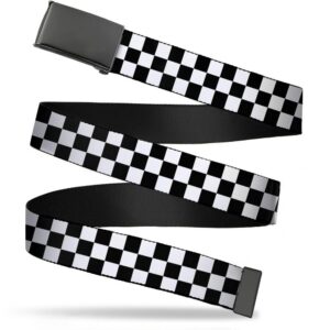 buckle-down mens buckle-down web checkered 1.25" belt, multicolor, 1.25 wide - fits up to 42 pant size us