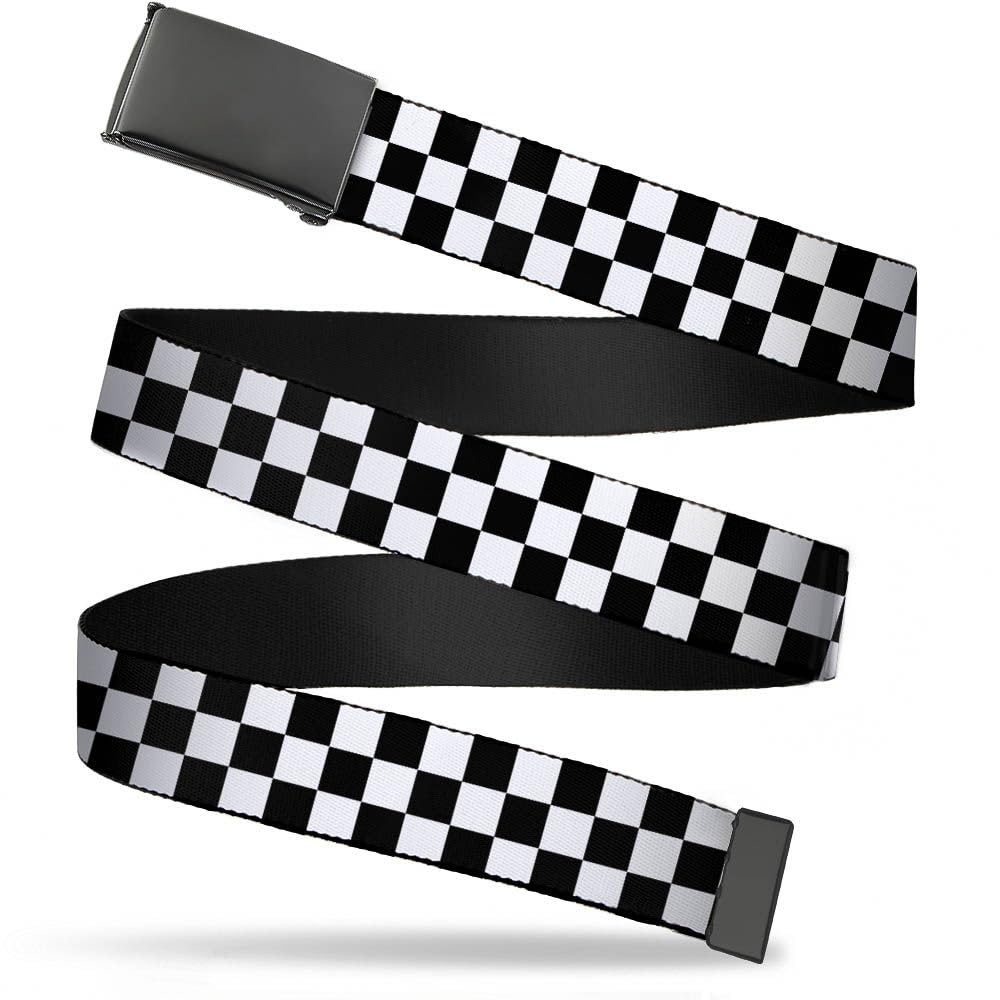 Buckle-Down mens Buckle-down Web Checkered 1.25" Belt, Multicolor, 1.25 Wide - Fits up to 42 Pant Size US