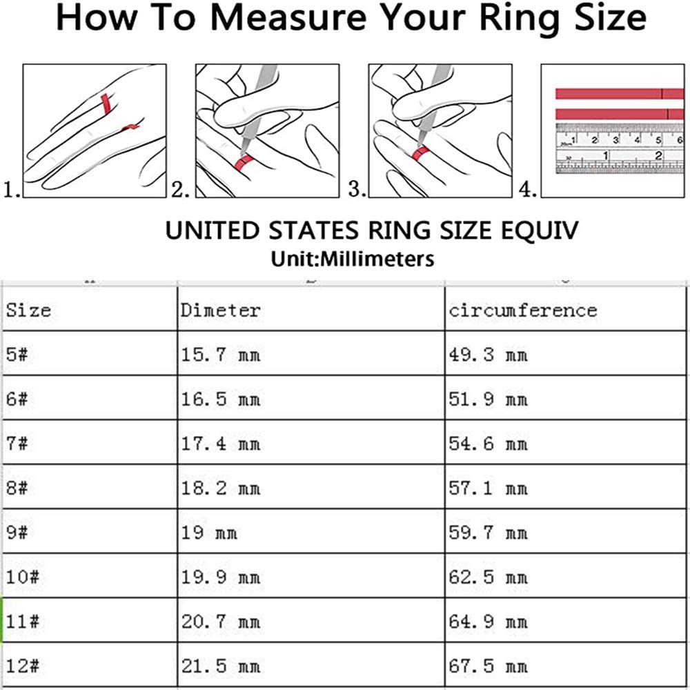 2PCS CZ Stackable Ring Sets - Rectangle Cubic Zirconia Square Engagement Wedding Rings for Women Jewelry Gift (7)