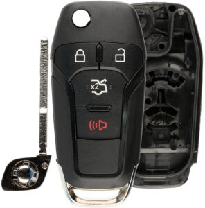 keylessoption keyless entry remote flip key fob shell case button pad cover for ford fusion n5f-a08taa