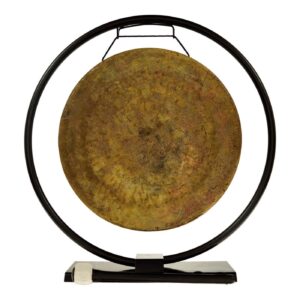 14" gongs on the au courant gong stand - 14" atlantis gong. includes gong of your choice, stand, & mallet/traditional chinese gong/great for meditation & sound healing/bronze gong