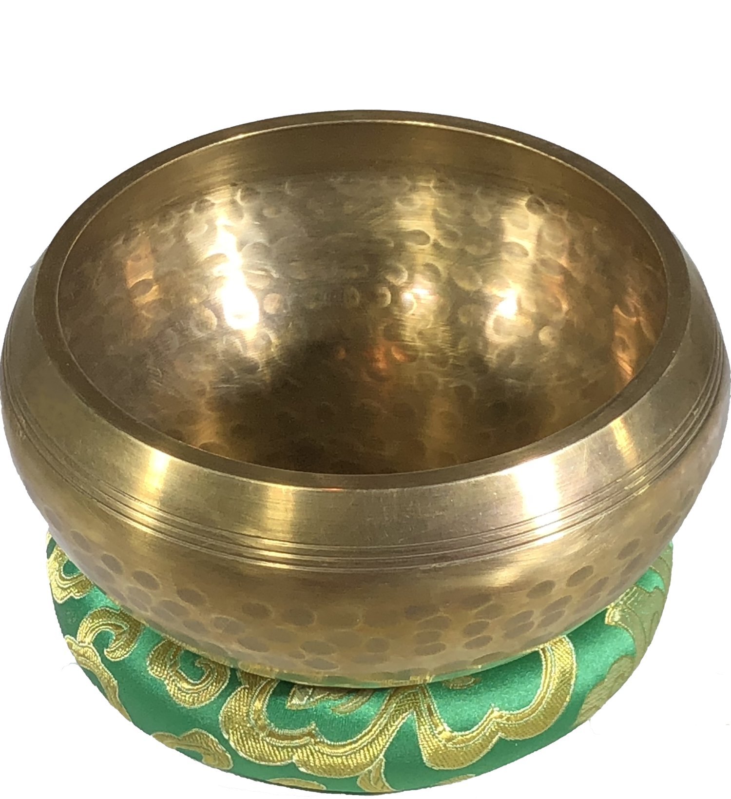 5 Gold Tibetan Meditation Yoga Singing Bowl Set (Large) ~Live Fully Now ~ Tuned to B ~ Hand Hammered Antique healing bowl design ~Wood Striker ~ Himalayan bowl for Meditation, hand yoga, and Chakra