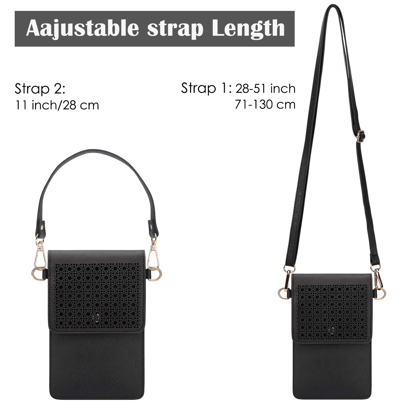 AnsTOP Small Crossbody Bags for Women, Crossbody Cell Phone Bag Tassel Wallet Purses with 2 Strap Best Gift for Women