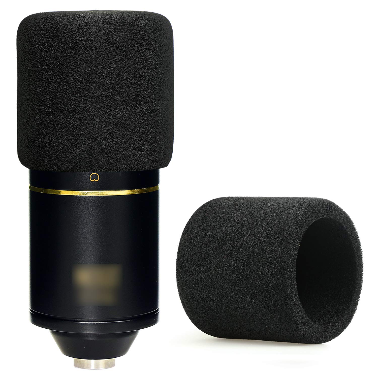 YOUSHARES MXL 770 990 Microphone Foam Windscreen - Mic Foam Cover As a Pop Filter (Black)