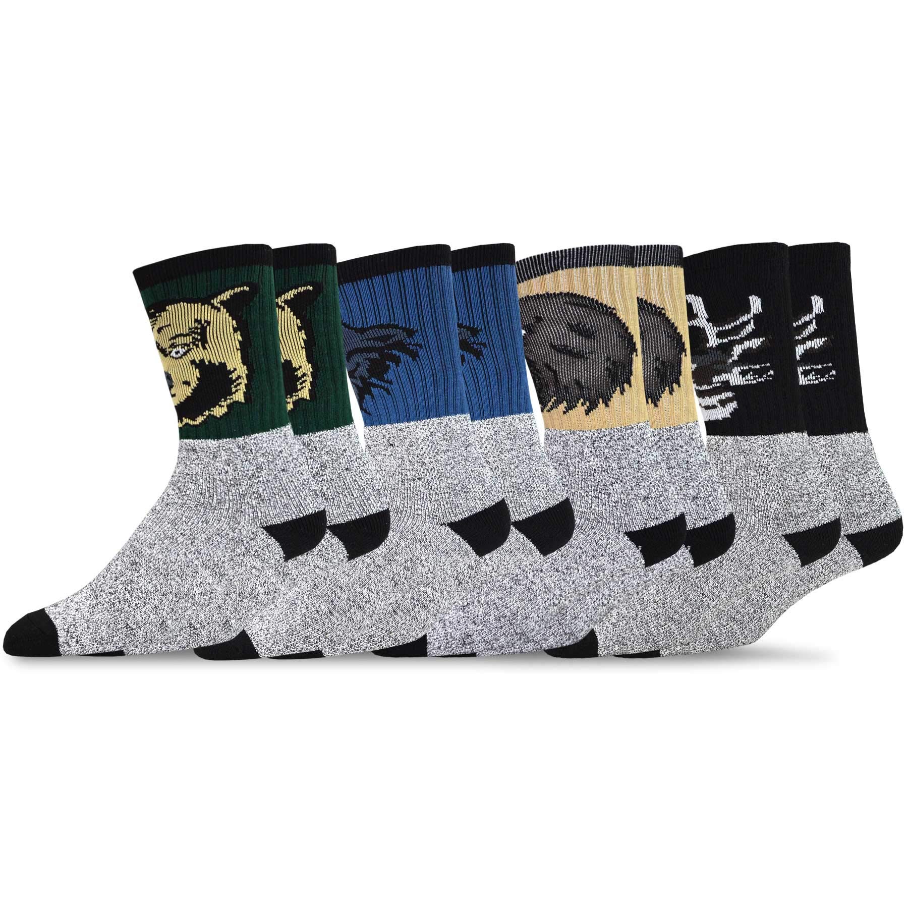 Eco Friendly Heavy Weight Recyled Cotton Winter Thermal Boot Socks Multi Pair for Women Men