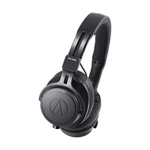 audio-technica ath-m60x on-ear closed-back dynamic professional studio monitor headphones black