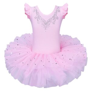 baohulu ballet leotards for girls full skirted dance tutu dress party costumes b184_pink_l