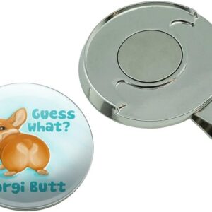 GRAPHICS & MORE Guess What Corgi Butt Funny Joke Golf Hat Clip with Magnetic Ball Marker