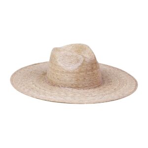 lack of color women's palma wide fedora (natural palm leaf, small/medium)