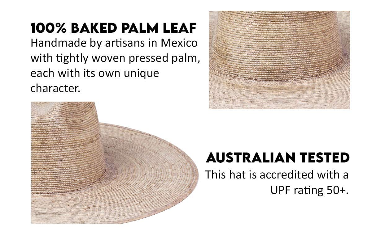 Lack of Color Women's Palma Wide Fedora (Natural Palm Leaf, Small/Medium)