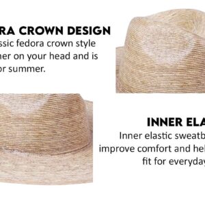 Lack of Color Women's Palma Wide Fedora (Natural Palm Leaf, Small/Medium)