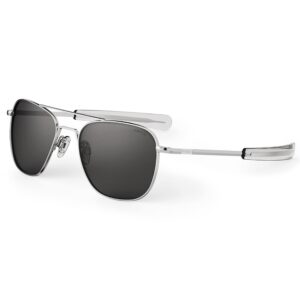 randolph usa | bright chrome classic aviator sunglasses for men or women non-polarized 100% uv