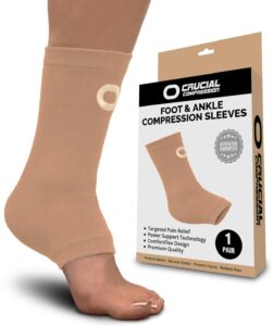 ankle brace compression sleeve for men & women (1 pair) - best ankle support foot braces for pain relief, injury recovery, swelling, sprain, achilles tendon support, plantar fasciitis socks