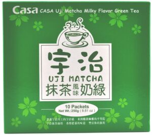 casa uji matcha milky flavor green tea (10 pk) 1 box