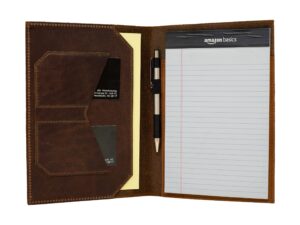 leather notepad holder legal junior notebook padfolio holder business gift