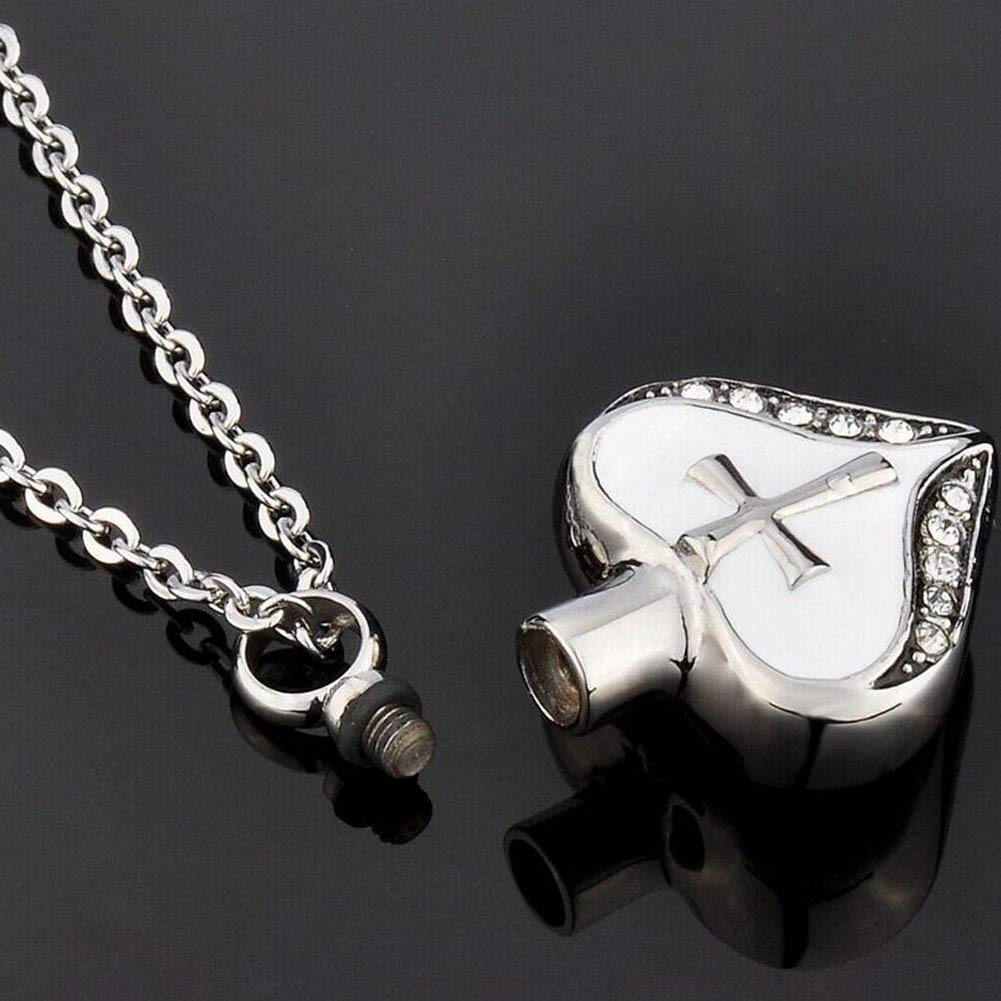 SexyMandala Urn Necklace for Ashes Love Heart Reglious Cross Cremation Jewelry Waterproof Pendant Keepsake Memorial Stainless Steel