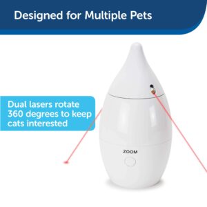 PetSafe Zoom Rotating Laser Cat Toy – Includes 2 Interactive Laser Lights