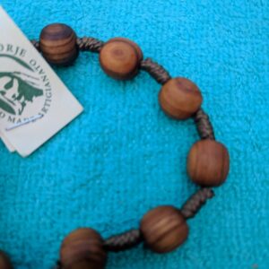 One Decade Rosary St Saint Benedict Olive Wood Rosary Pocket Clasp Rosary from Medjugorje