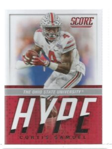 curtis samuel 2017 score hype #12 football card ohio state rookie