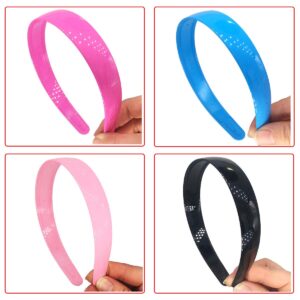 12pcs Women Plastic Headbands 25mm Wide Headband with Teeth for Girls Kids Teens Women by Yazon …