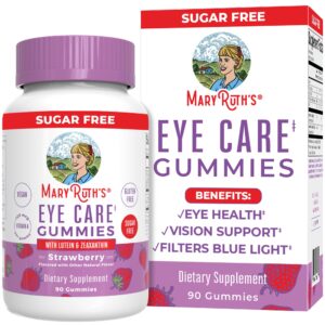 maryruth organics eye care gummies | zeaxanthin and lutein | 45 day supply | eye care gummy for adults and kids | vegan | non-gmo | gluten free | 90 count