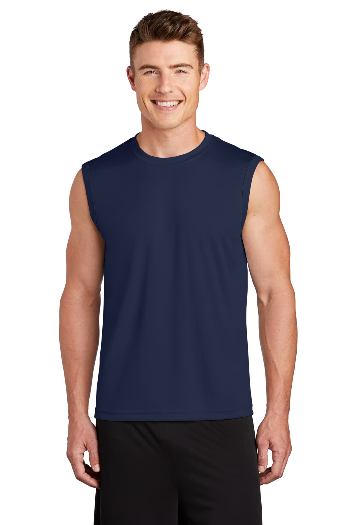 Mens Sleeveless Moisture Wicking Muscle T-Shirts. XS-4XL