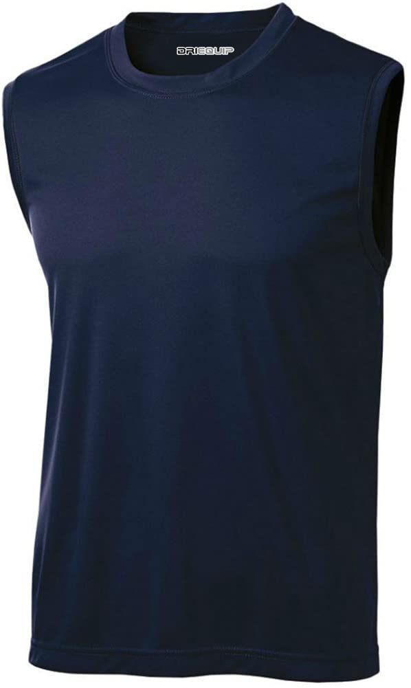 Mens Sleeveless Moisture Wicking Muscle T-Shirts. XS-4XL