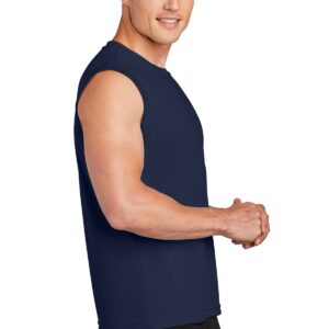 Mens Sleeveless Moisture Wicking Muscle T-Shirts. XS-4XL