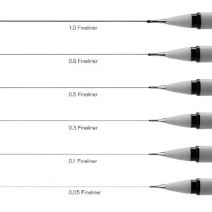 Winsor & Newton Fineliner Fine Point Pen, 0.5mm Tip, Black