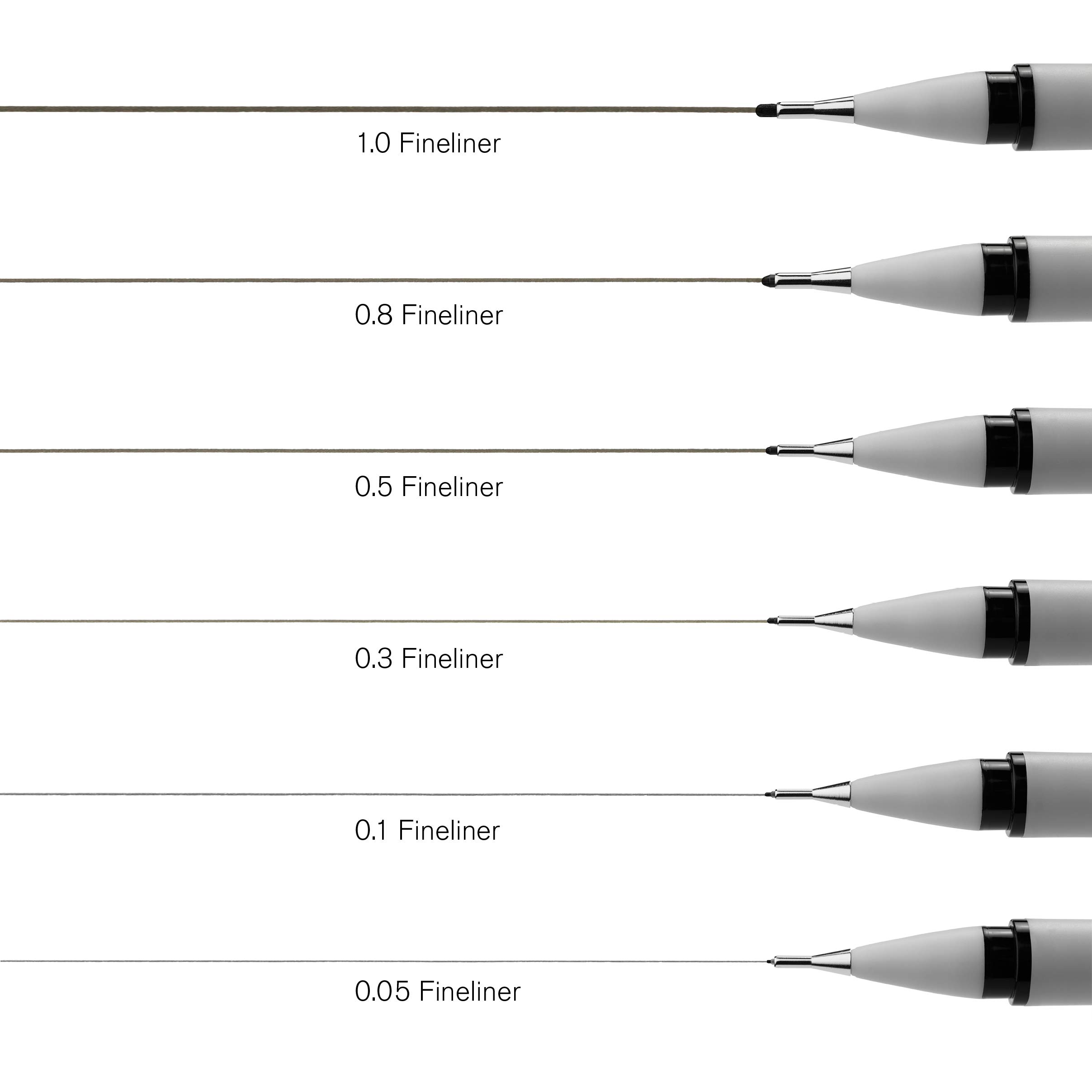 Winsor & Newton Fineliner Fine Point Pen, 0.5mm Tip, Black