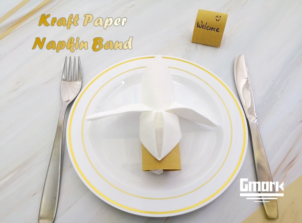 Gmark Paper Napkin Band Box of 500 (Kraft color) GM1087A