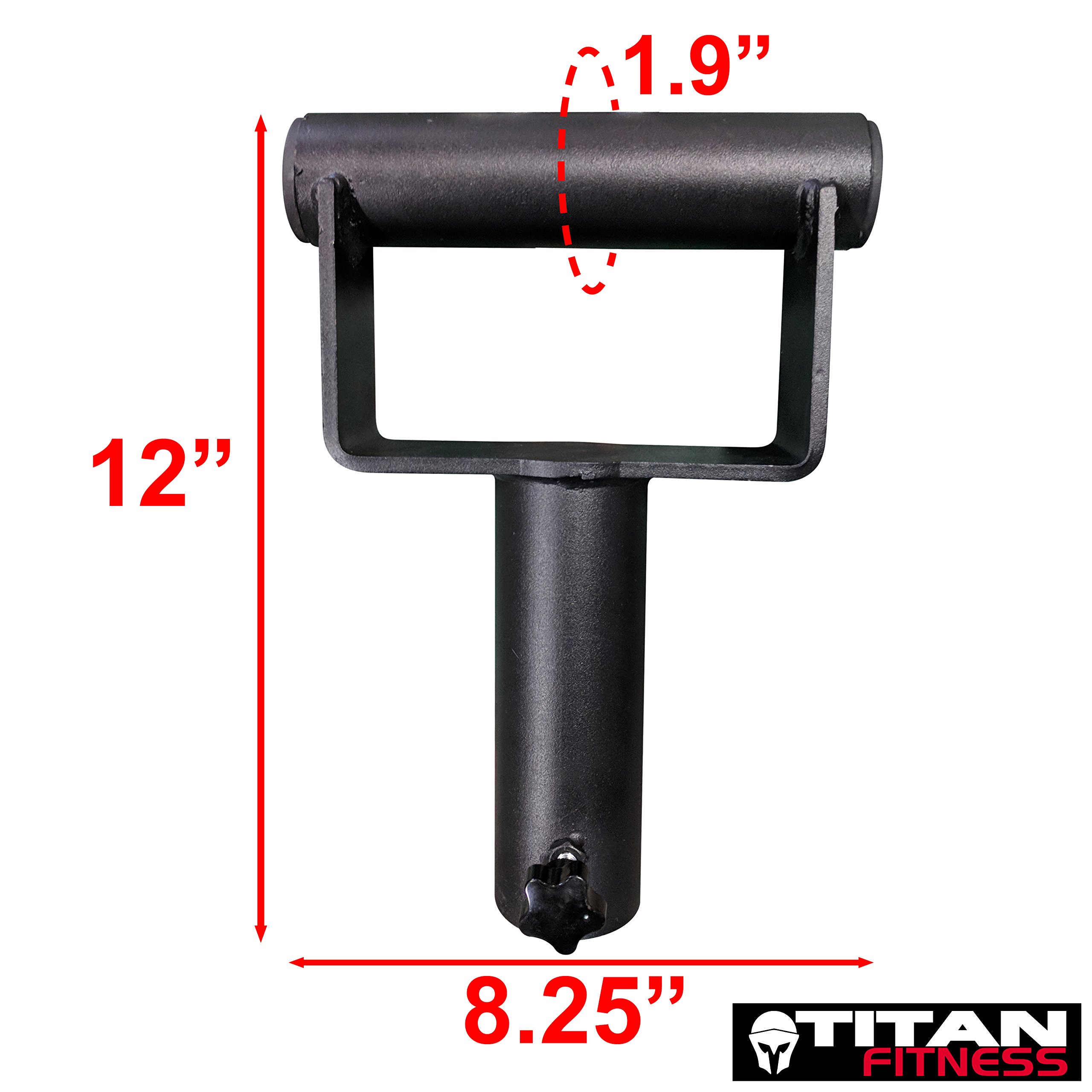 Titan Fitness Single Handle Fat Grip Landmine Press, 1.3" Dia. Smooth Grip, Fits Over Olympic Bar Sleeve & Secures with Threaded Stop Pin, Ideal for Rows, Overhead Presses, Upright Rows, Curls