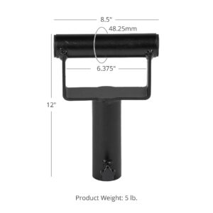 Titan Fitness Single Handle Fat Grip Landmine Press, 1.3" Dia. Smooth Grip, Fits Over Olympic Bar Sleeve & Secures with Threaded Stop Pin, Ideal for Rows, Overhead Presses, Upright Rows, Curls