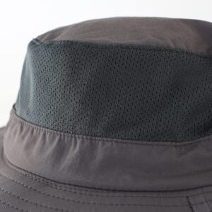 Home Prefer Outdoor UPF50+ Mesh Sun Hat Wide Brim Fishing Hat with Neck Flap (Dark Gray)