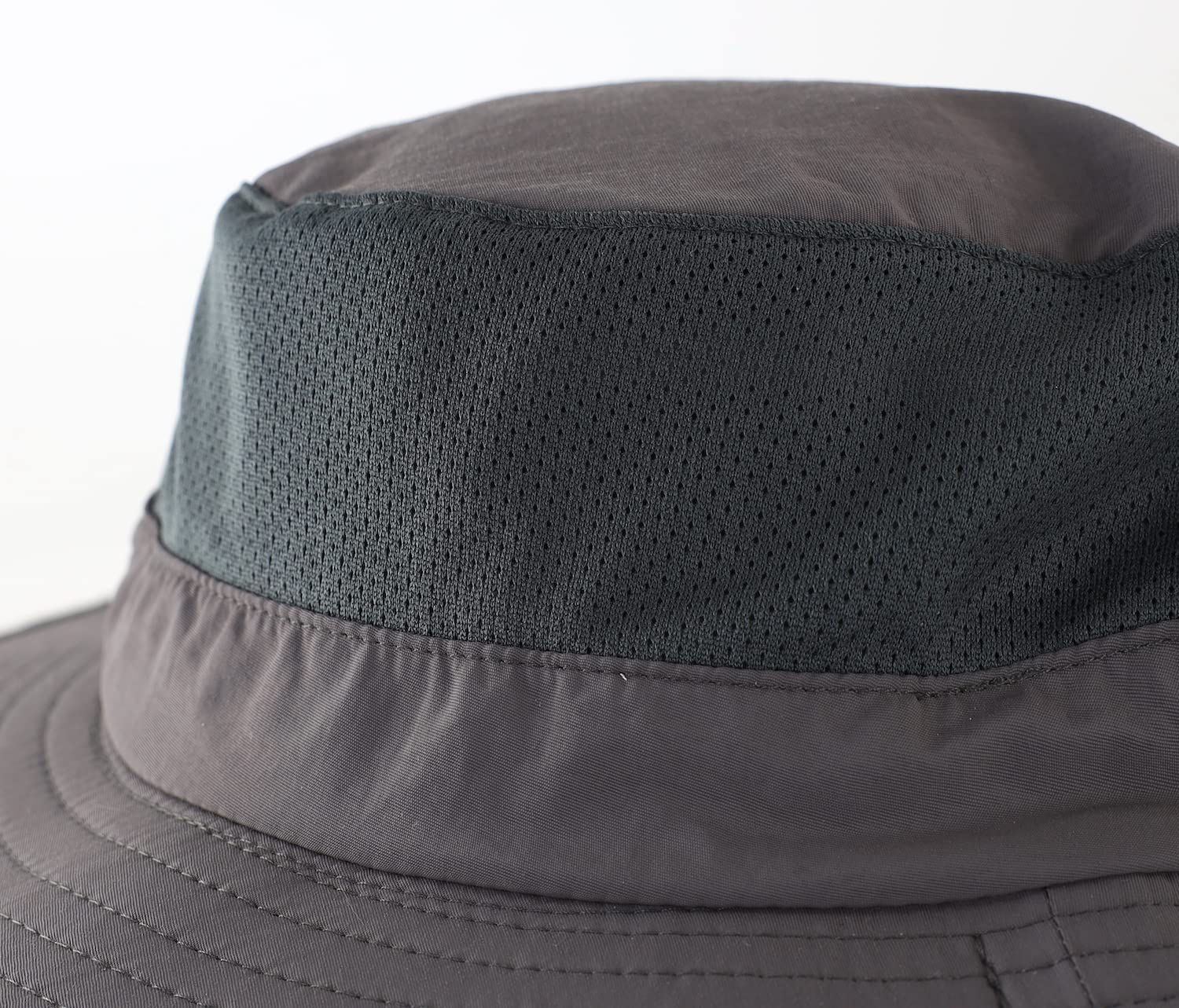 Home Prefer Outdoor UPF50+ Mesh Sun Hat Wide Brim Fishing Hat with Neck Flap (Dark Gray)