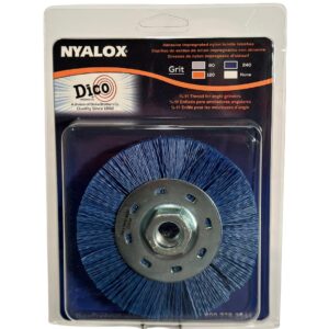 Dico Products 7200079 Brush with 5/8"-11 Thread, 4.5", Blue