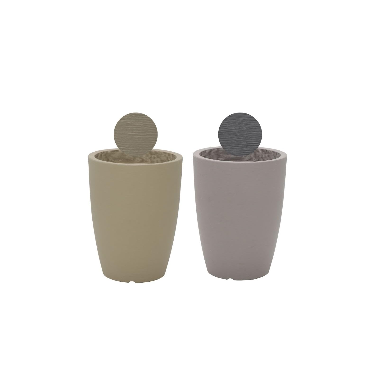 Tramontina Thai Plant Pot Plastic Beige Diameter 36 x Height 48 cm Weatherproof Volume 30 litres